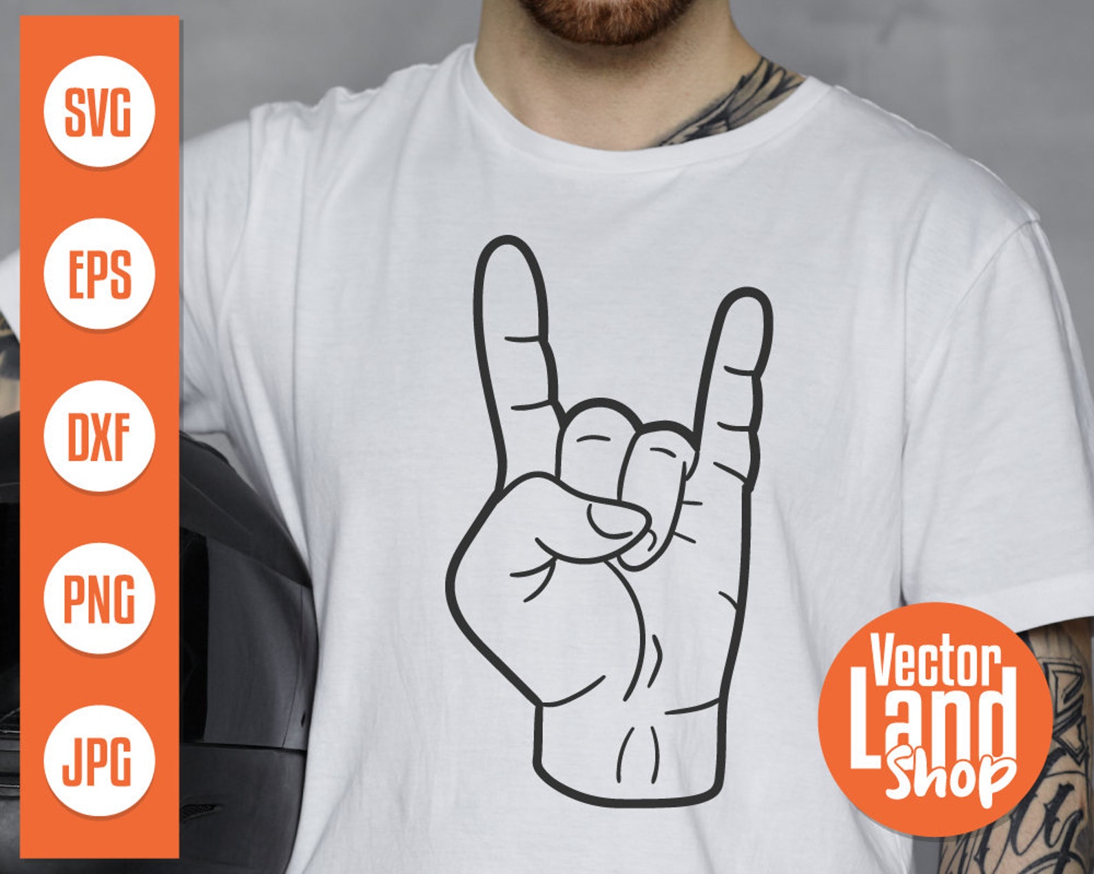 Horns Svg Rock and Roll Svg Hand Svg Rockin Svg Rock Sign - Etsy