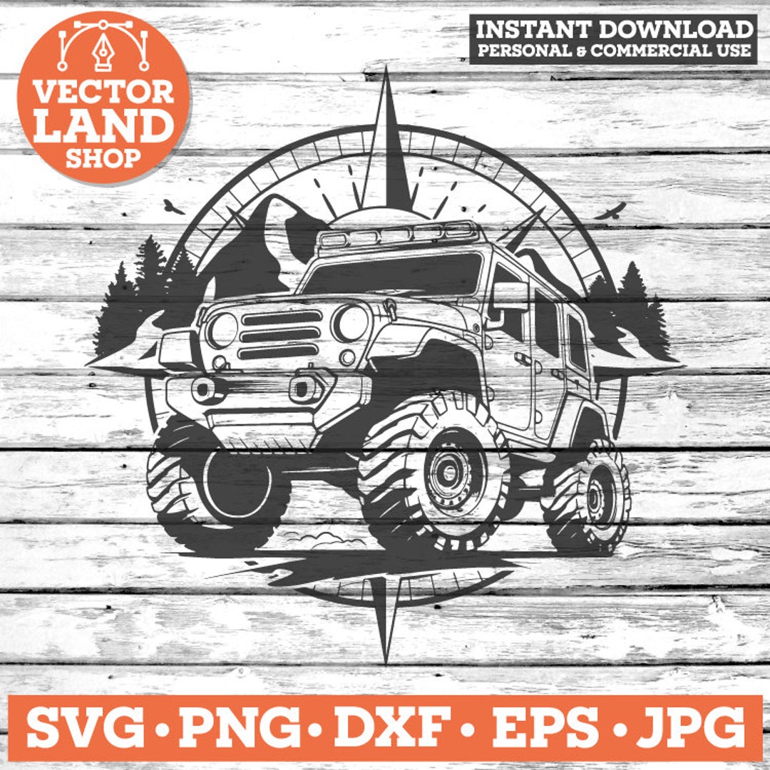 Offroad Svg, Adventure off Road, Compass Svg, Adventure Svg, Travel Svg ...