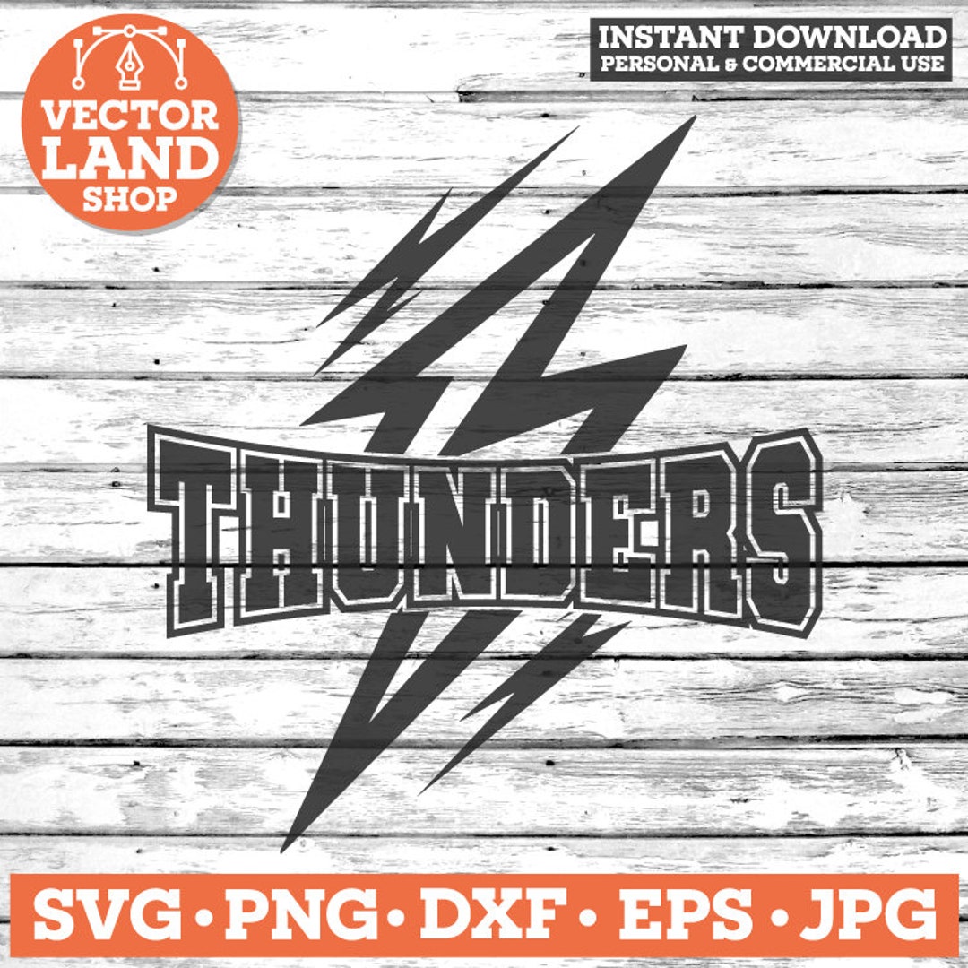 Thunders Svg, Thunder Svg, Thunders Png, Mascot School, Mascot Svg ...