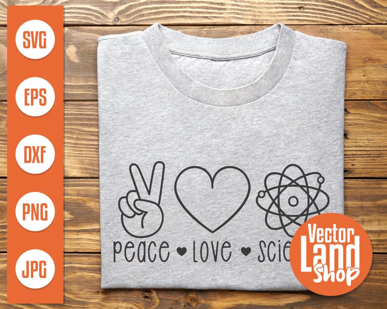 Peace Love Science Svg Sciences Svg Peace Sign Svg Peace - Etsy