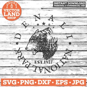 Denali Svg, National Park Svg, Alaska Svg, Black Bear Svg, National ...
