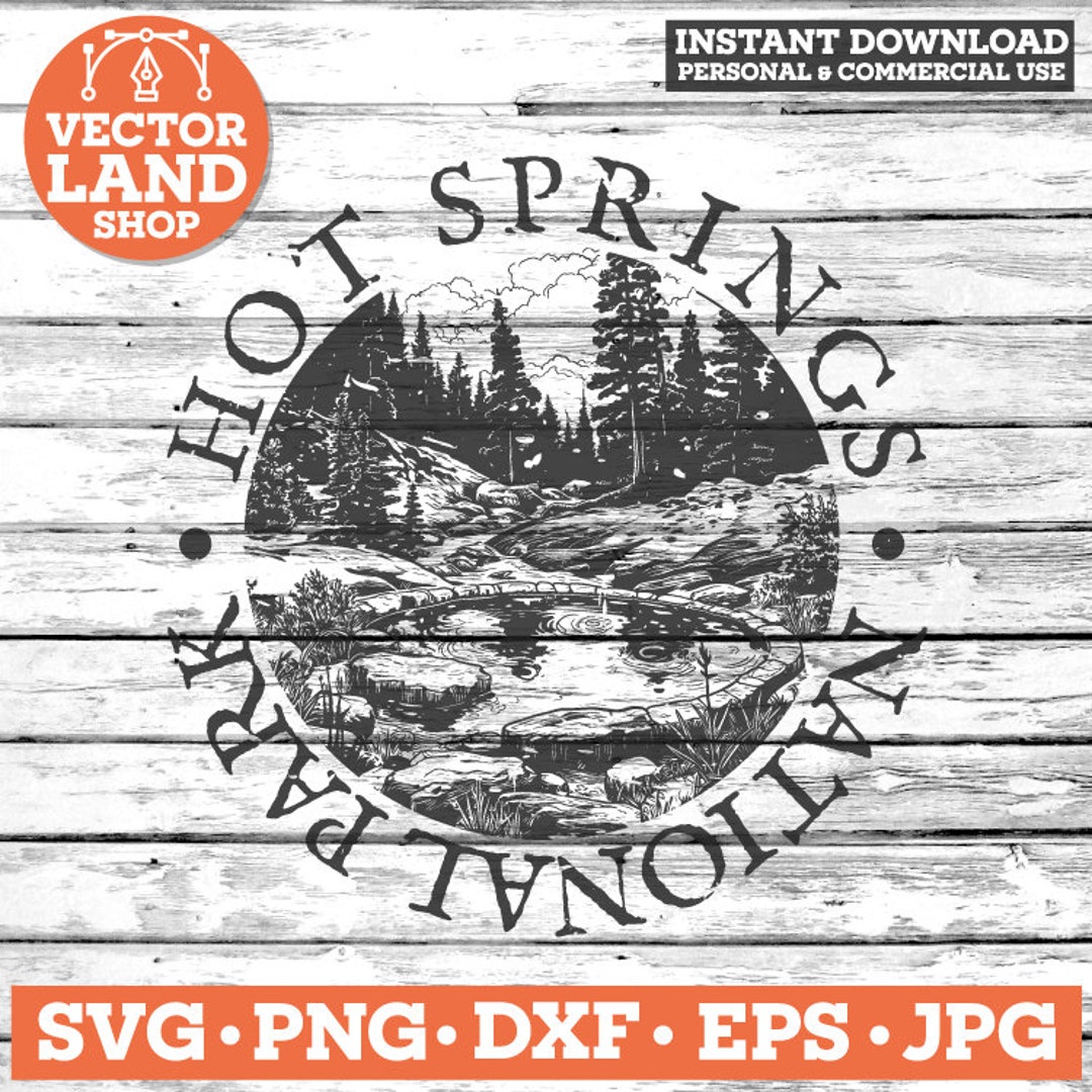 Hot Springs Svg, National Park Svg, Arkansas Svg, National Parks ...