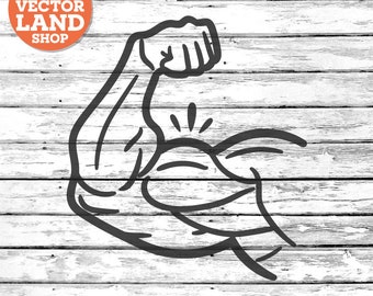 Biceps Svg File Muscle Svg, Biceps Muscle Svg, Fitness Svg, Gym Svg ...