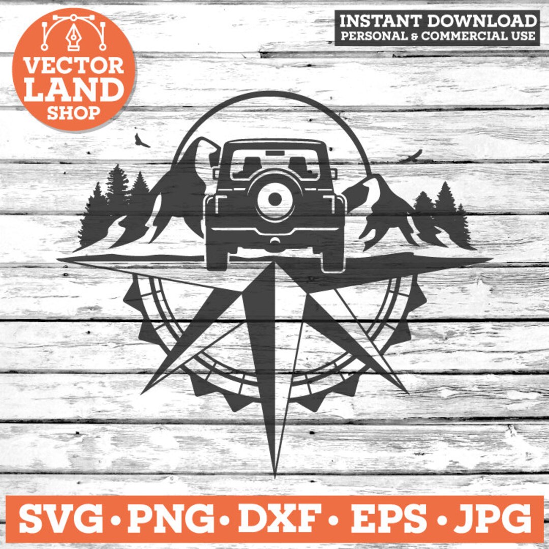 Offroad Svg, Adventure off Road, Compass Svg, Adventure Svg, Travel Svg ...