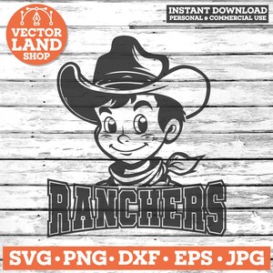 Ranchers Svg, Mascot Team Svg, Team Logo, Mascot Svg, Ranchers Png ...