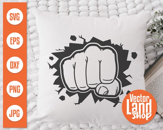 Punch Svg Fist Svg Hand Svg Attack Svg Fighter Svg MMA | Etsy
