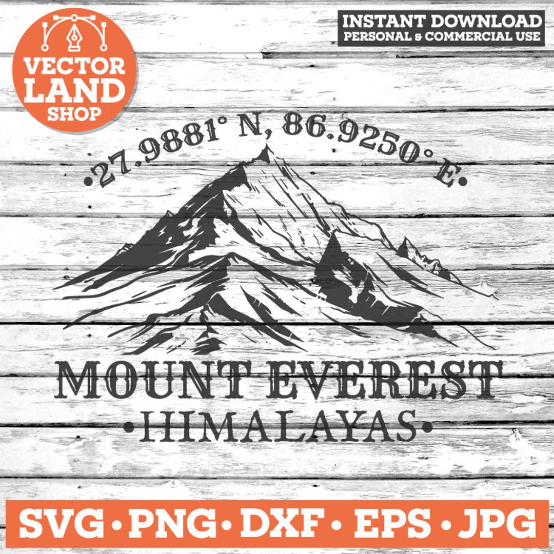 Everest Svg, Mount Everest Svg, Expedition Everest Svg, Base Camp Svg ...