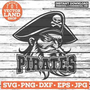 Pirates Svg, Pirate Svg, Pirates Png, Mascot Clipart, Mascot Svg ...