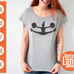 Cheerleader Svg Toe Touch Svg Cheerleading Svg Cheer Stars | Etsy