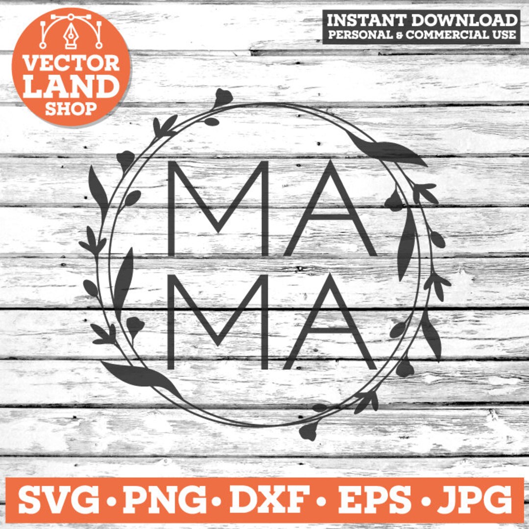 Floral Mama Svg, Mom Svg, Mama Svg, Circle Floral Svg, Mama Frame Svg ...