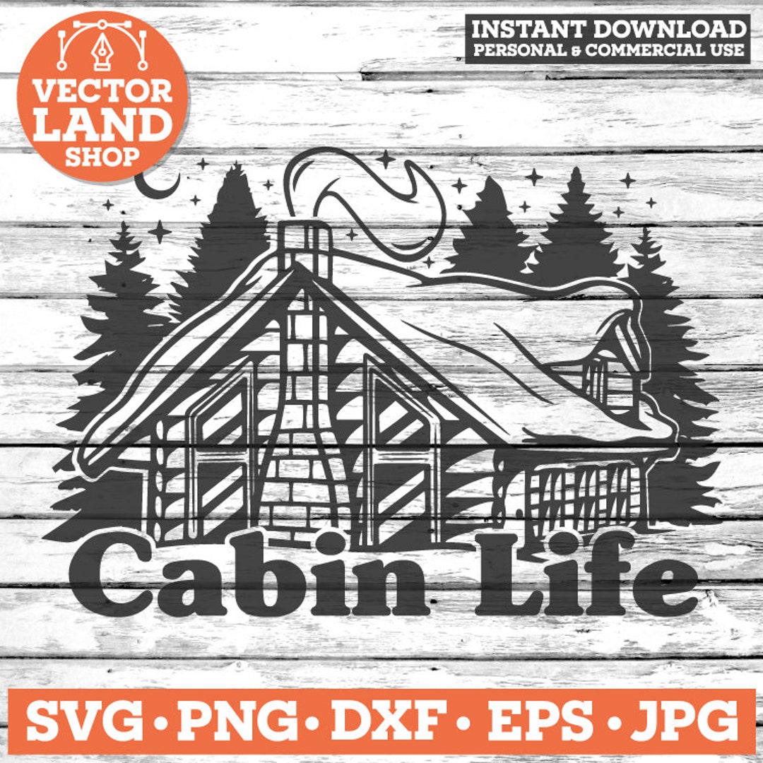 Cabin SVG, Forest Scene, Cabinet in Lake, on Filing Cabinet, Filing ...