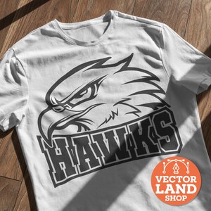 Hawks Svg, Falcon Svg, Hawk Png, Hawk Head, Mascot Svg, Hawks Clipart ...