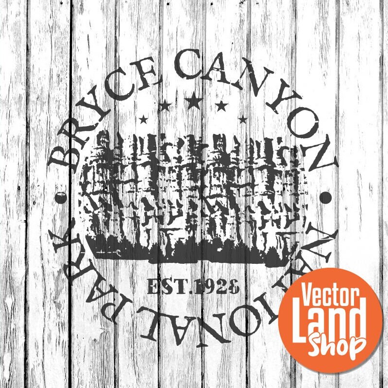 Bryce Canyon Clipart Black