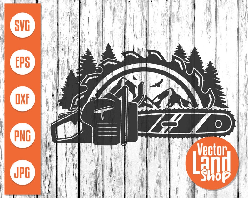 Saw Blade Svg Chainsaw SVG Pine Trees Svg Silhouette - Etsy