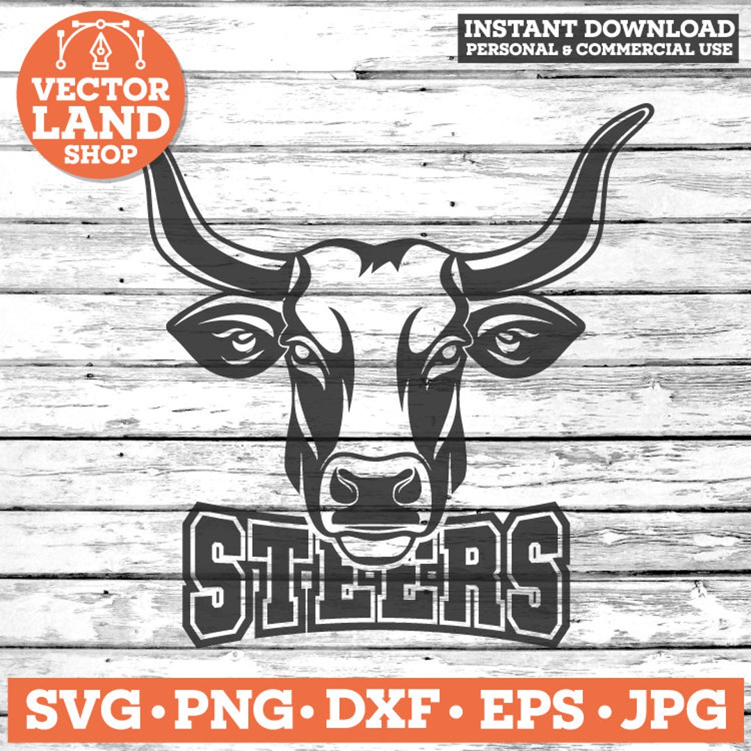 Steers Svg, Steer Svg, Steer Png, Mascot School, Mascot Sport, Steer ...