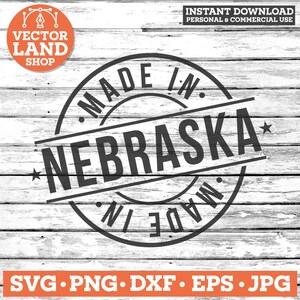 Made in Nebraska Svg, Nebraska Svg, United States Svg, Nebraska State ...