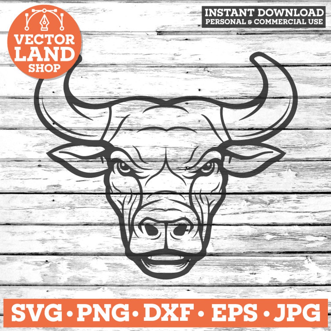 Bull Svg, Bulls Svg, Bull Png, School Mascot, Bull Mascot, Horned Svg ...