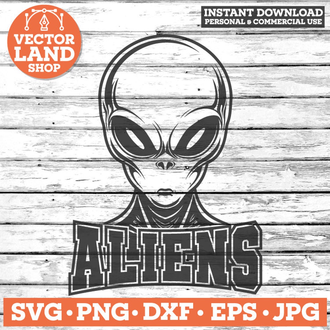 Aliens Svg, Mascot Team Svg, Team Logo, Mascot Svg, Aliens Png, Bengals ...