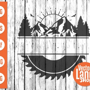 Saw Blade Svg Forest Tree SVG Pine Trees Svg Silhouette - Etsy