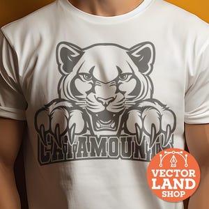 Catamounts Svg, Catamount Svg, Mascot School, School Team, Logo Vector ...