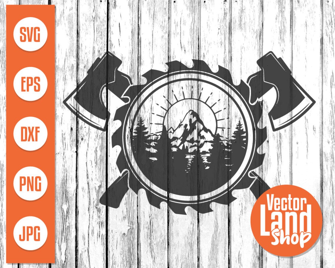 Saw Blade Svg Forest Tree SVG Pine Trees Svg Axe Svg Wood - Etsy