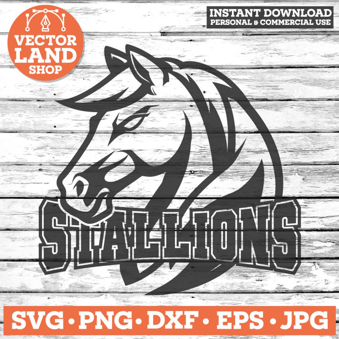 Stallions Svg, Stallion Svg, Stallions Png, School Mascot, Stallion ...