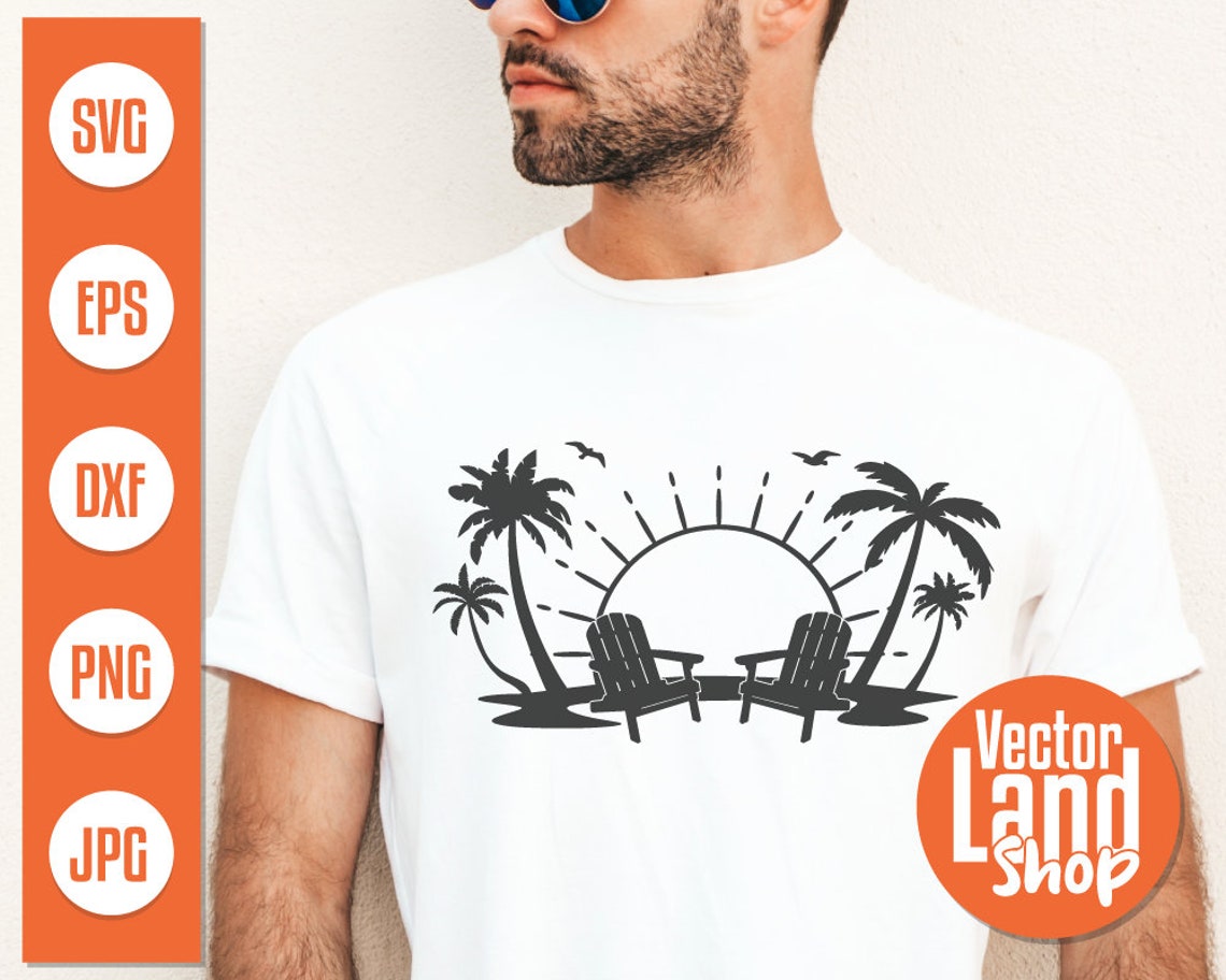 Palm Tree Svg Beach Svg Beach Vibes Svg Summer Svg - Etsy