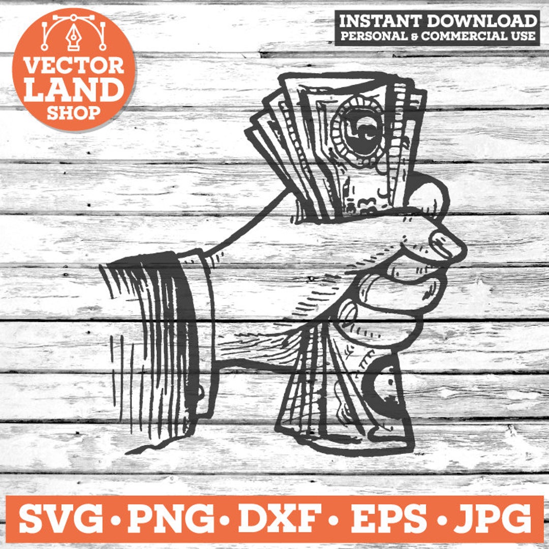 Hand Dollar Svg, Dollar Svg, Vintage Hand Svg, Dollar Bill Svg, Antique ...
