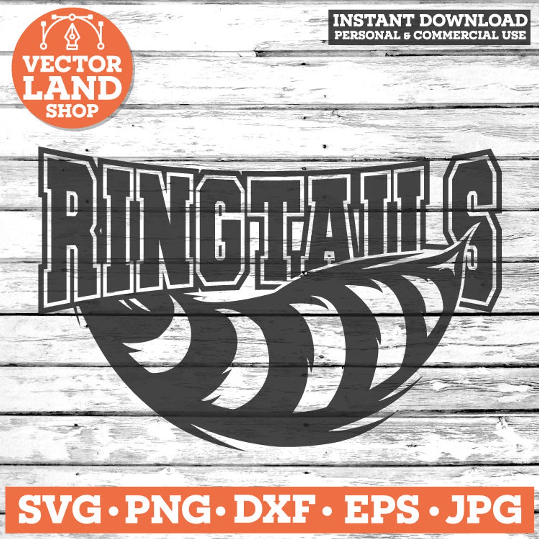 Ringtails Svg, Ringtail Svg, Ringtail Png, Mascot School, Ringtail ...