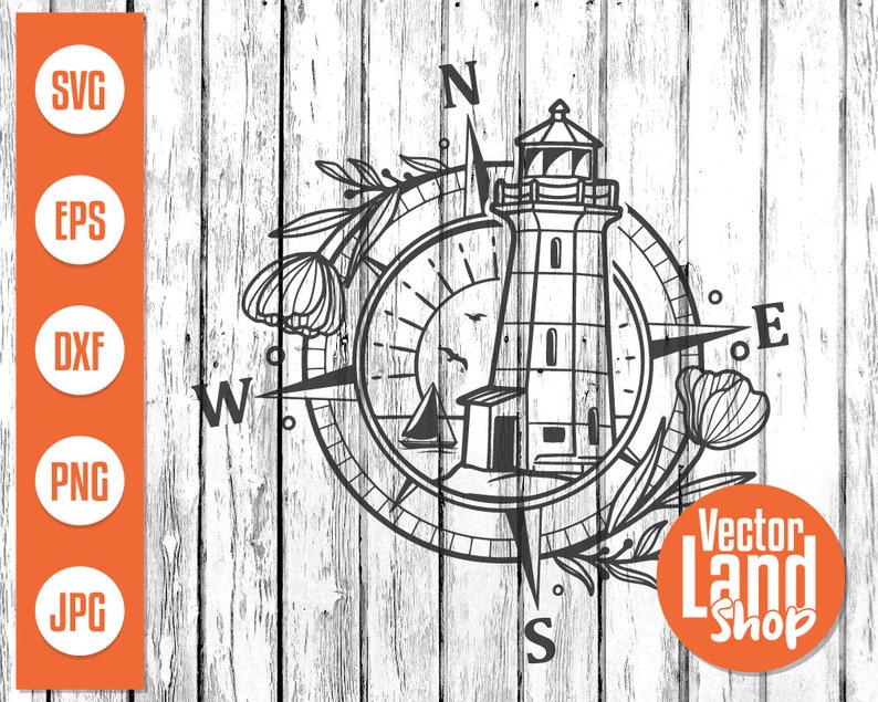 Compass SVG Lighthouse Svg Ocean Svg Adventure Svg Travel - Etsy