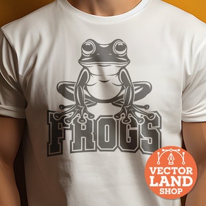 Frogs Svg, Frog Svg, Frog Png, School Mascot, Frogs Mascot, Team Spirit ...