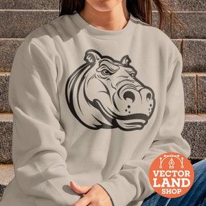 Hippopotamus Svg, Hippo Svg, Hippopotamus Png, School Mascot, College ...