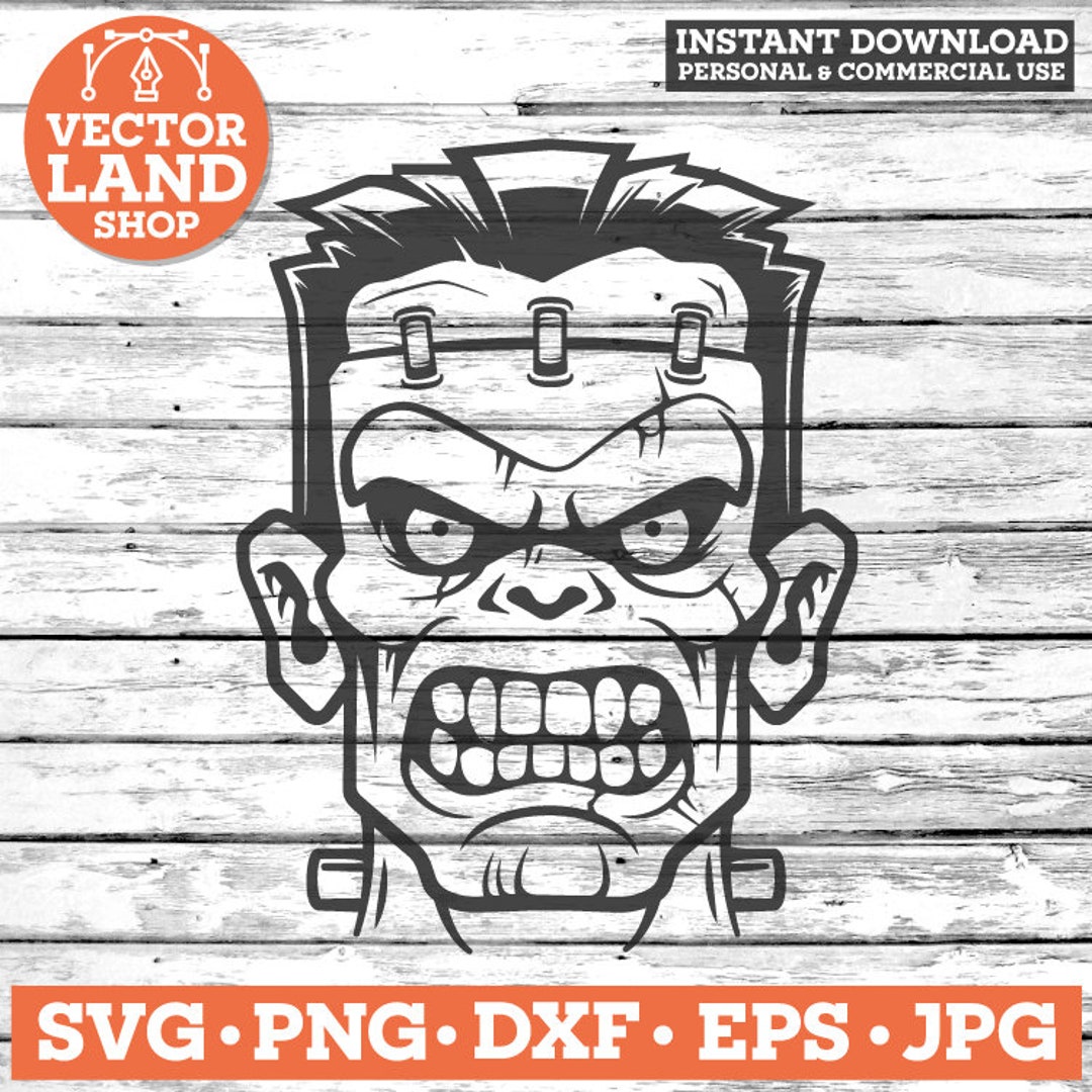Frankenstein Svg, Halloween Svg, Frankenstein Png, Frankenstein Mascot ...