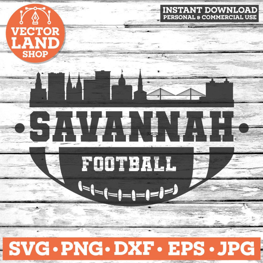 Savannah Football Svg, Savannah Svg, Football Team Logo, American ...