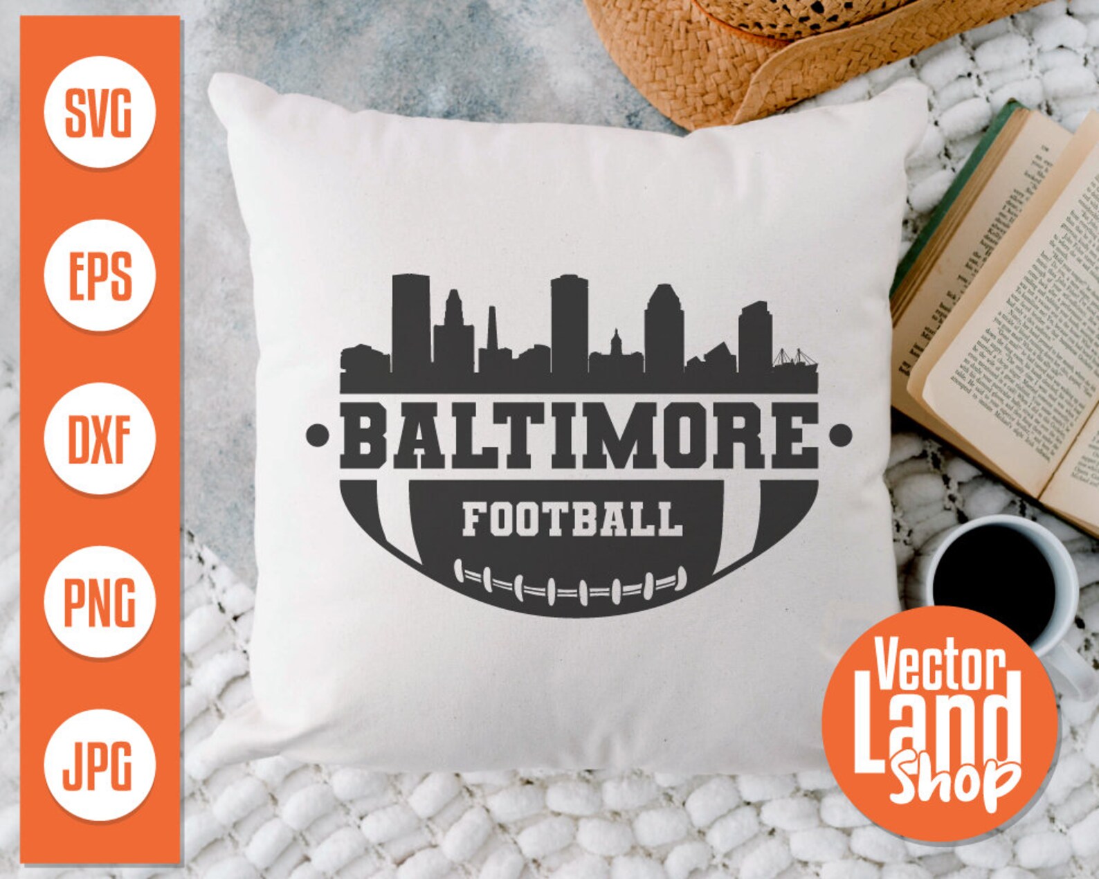 Baltimore Football Svg Baltimore Svg Football Team Logo | Etsy