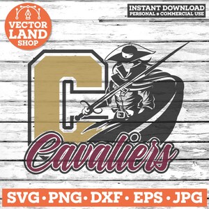 Cavaliers Svg, Cavalier Svg, Cavaliers Png, Mascot Svg, Team Svg ...