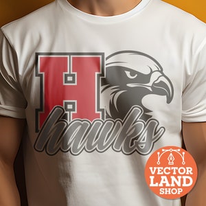 Hawks Svg, Hawk Svg, Hawks Png, Mascot Svg, Team Svg, Hawks Logo, Team ...