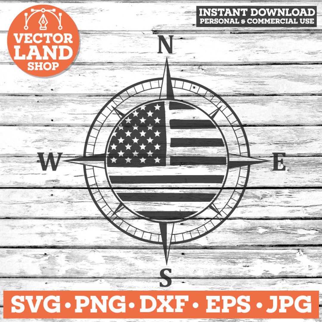 Compass SVG, American Flag Svg, United States Svg, Adventure Svg ...