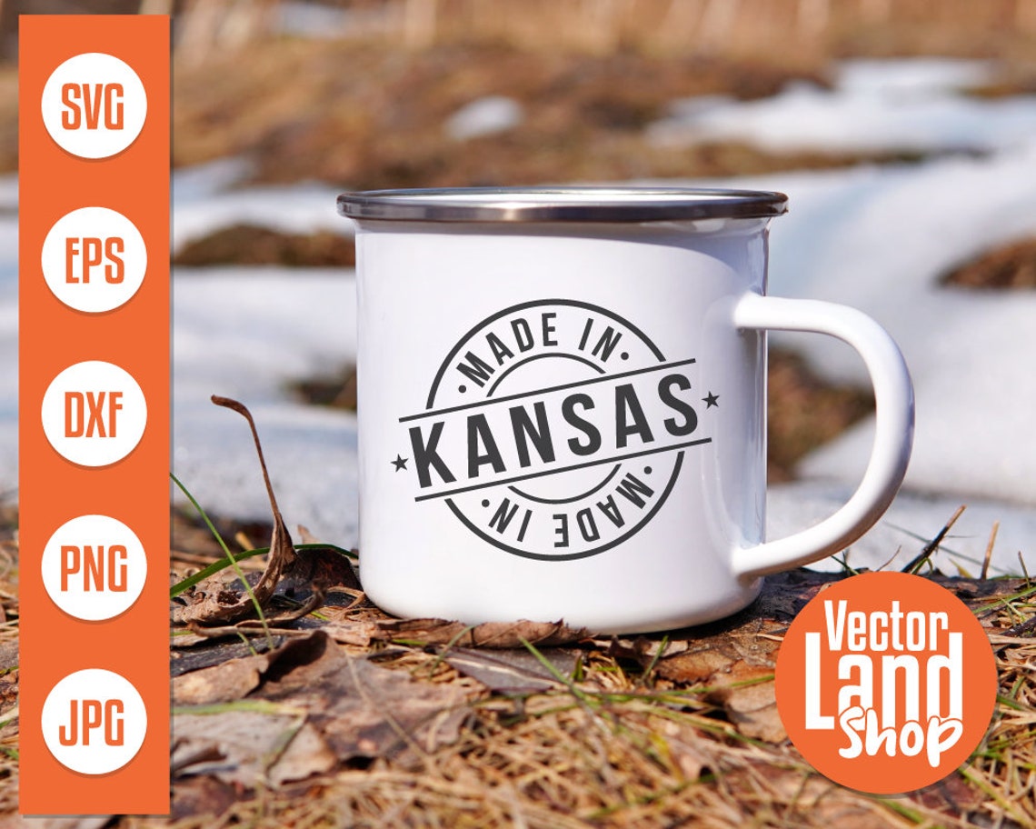 Made in Kansas Svg Kansas Svg United States Svg Kansas - Etsy