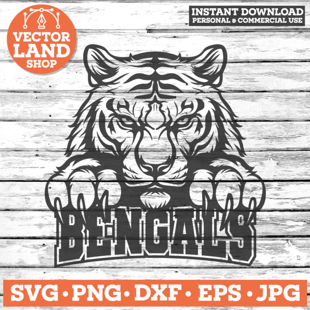 Bengals Svg, Mascot Team Svg, Team Logo, Mascot Svg, Bengals Png ...