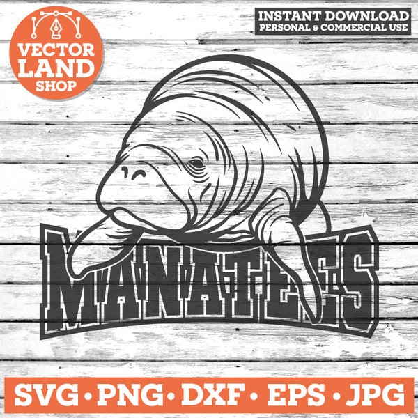 Manatee Svg - Etsy