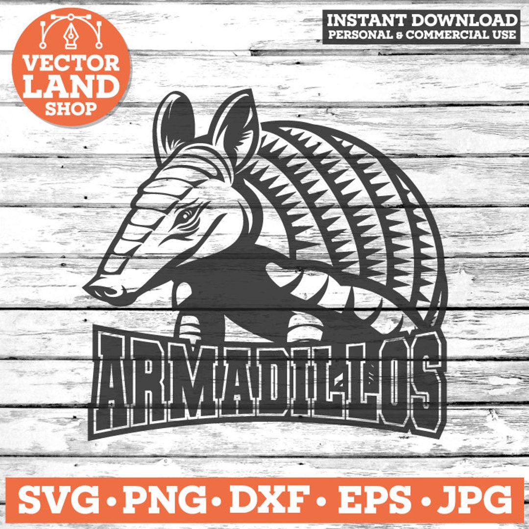 Armadillos Svg, Armadillo Svg, Mascot Svg, School Spirit, High School, Vector Logo, Mascot ...