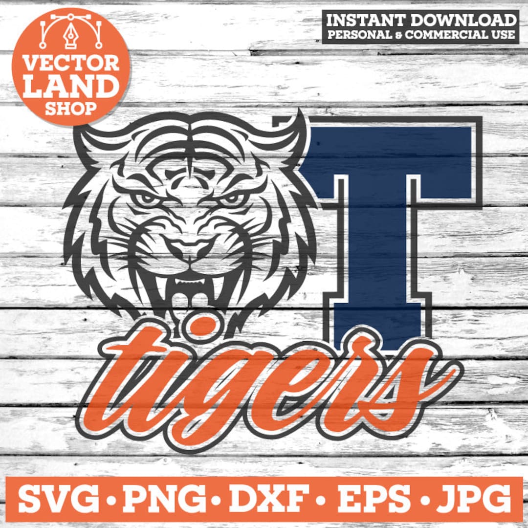 Tigers Svg, Tiger Svg, Tigers Png, Mascot Svg, Team Svg, Tigers ...