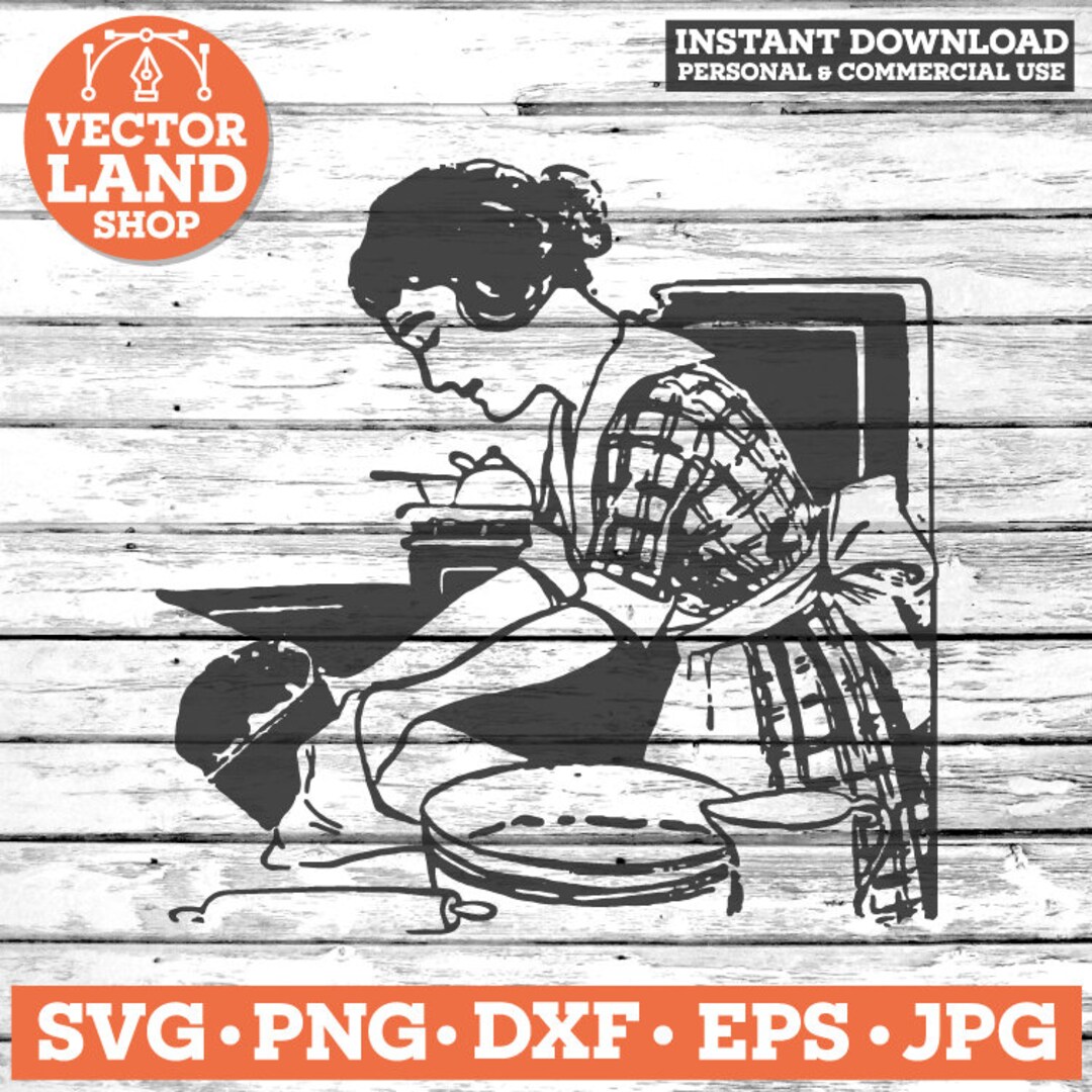 Baking Svg, Baker Girl Svg, Cooking Svg, Kitchen Svg, Female Baker ...