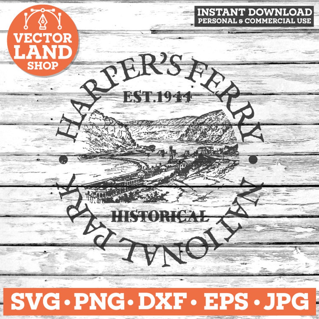 Harpers Ferry Svg, National Park Svg, Harpers Ferry Seal, West Virginia ...