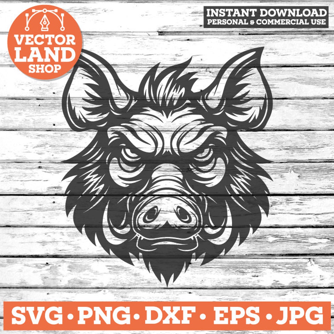Wild Boar Svg, Wild Hog Svg, Razorback Svg, Wild Boar Mascot, Wild Boar ...
