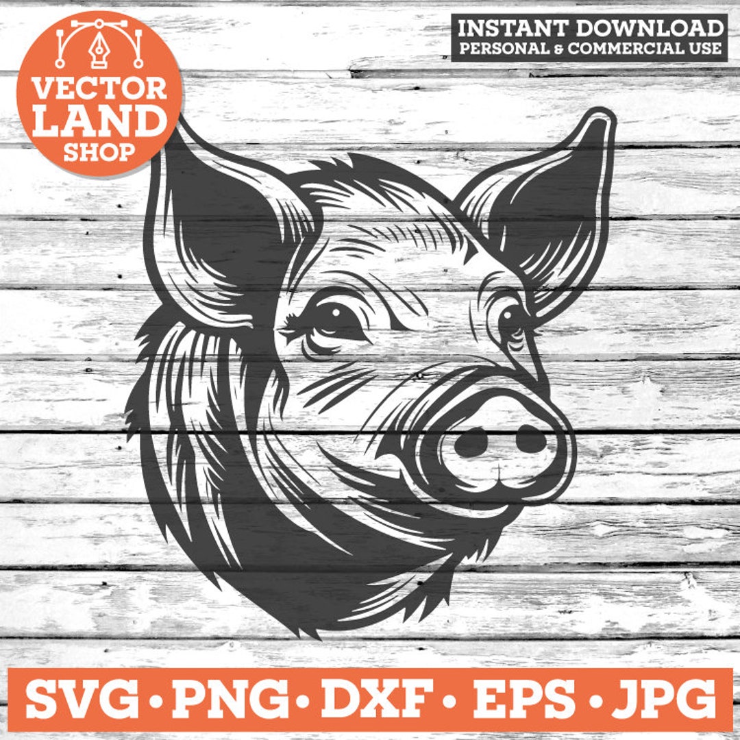 Pig Svg Pigs Svg Pig Png Pig Mascot Pig Face Pig Clipart - Etsy