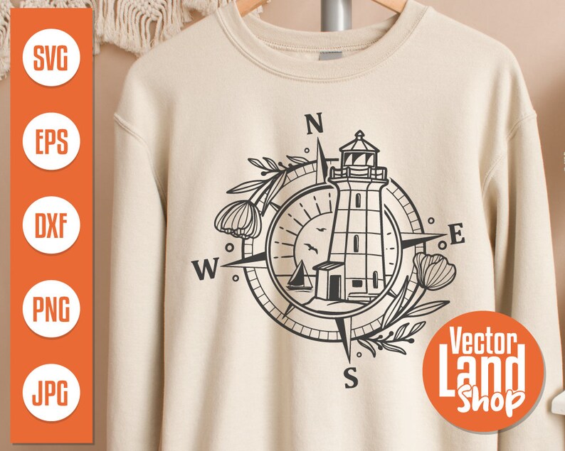 Compass SVG Lighthouse Svg Ocean Svg Adventure Svg Travel - Etsy