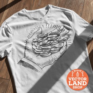 Hand Money Svg, Bank Svg, Vintage Hand Svg, Business Svg, Antique ...