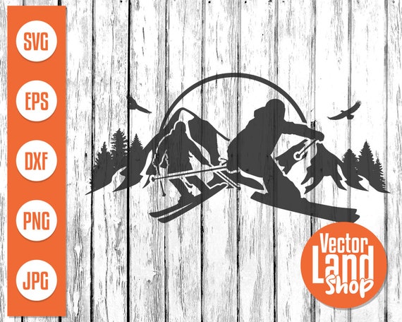 Ski Svg Winter Scene Svg Skiing Svg Ski Mountain Svg Snowy - Etsy Canada